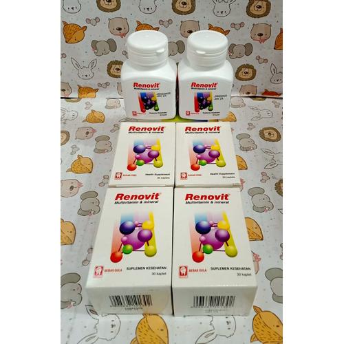 Jual Renovit Multivitamin dan Mineral Botol Isi 30 bukan renovit gold ...