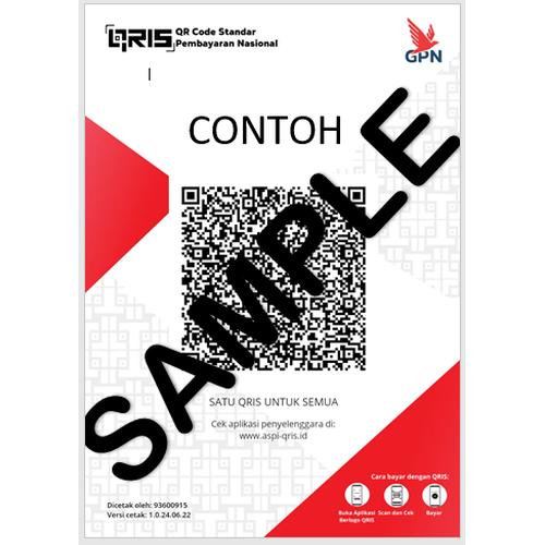 Jual CETAK POSTER BARCODE NOMOR MEJA QRIS ukuran A5 - 2 Muka bolak-ik ...