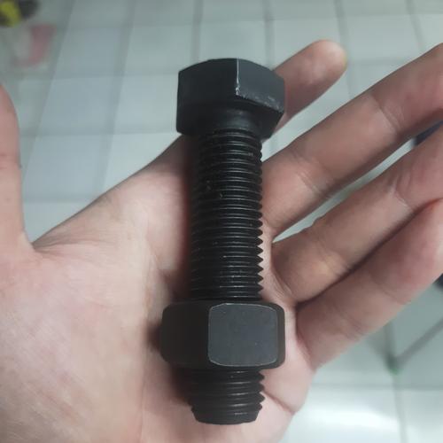Jual baut mur baja m20x70 kunci 30 hex bolt nut HTB 8.8 baja hitam WF ...