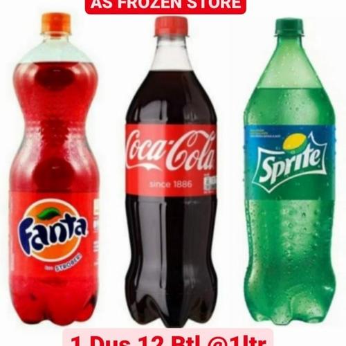 Jual Minuman Fanta / Coca Cola Original / Sprite Botol 1 Liter 1 Dus ...
