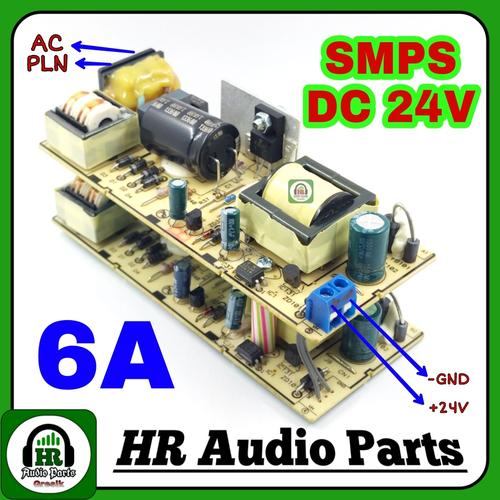Jual SMPS DC 24v 6A For Amplifier TPA3116 Class D 2 x120Watt - Plus Adjust Pot - Kab. Gresik ...