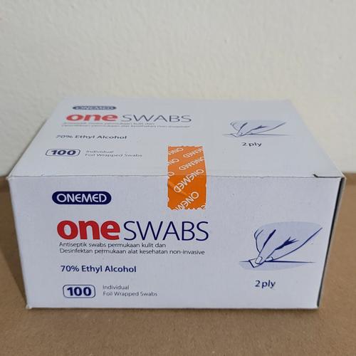 Jual Alcohol ONE Swab ONEMED / alkohol Swab 2 ply /Tissue Antiseptik ...