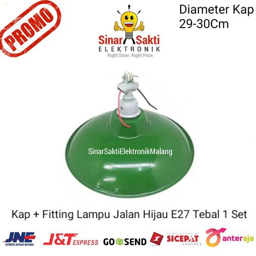 Jual Kap Lampu jalan hijau + fitting gantung keramik besi tahan air Murah - Kota Malang - Sinar ...
