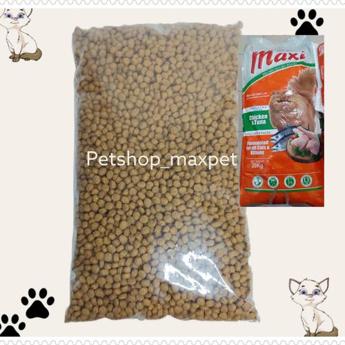 Jual maxi cat food adult kitten repack 1 kg chicken tuna omega 3 6 ...
