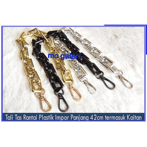 Jual TALI TAS RANTAI PLASTIK IMPOR WARNA GOLD, SILVER, & BLACK NIKEL ...