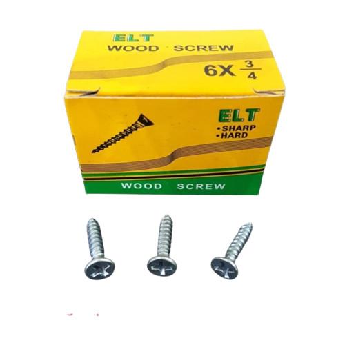 Jual SKRUP KAYU 6X3/4 WOOD SCREW BAUT CACING - SKRUP FISHER PERKOTAK ...