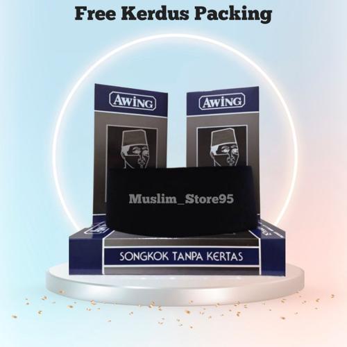 Jual Songkok Kopyah Peci Hitam Awing AC Tinggi 8,9,10,11,12 Original ...