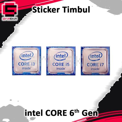 Jual Sticker Timbul Emblem intel Core i3 i5 i7 Gen 6 - Core i5 - Kab ...