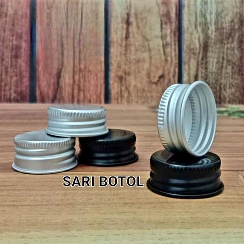 Jual TUTUP BOTOL ULIR NECK 28 ALMUNIUM SILVER / HITAM - HITAM - Hitam ...
