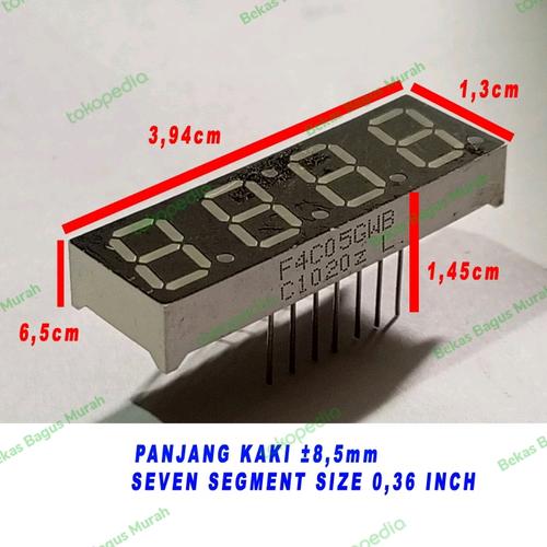 Jual 7 Seven Segment 0.36" Inch 4 Digit Jam Digital Clock LCD GREEN ...