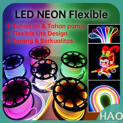 Jual Lampu led Neon Flexible Meteran 220V Indoor/Outdoor - soket neon ...