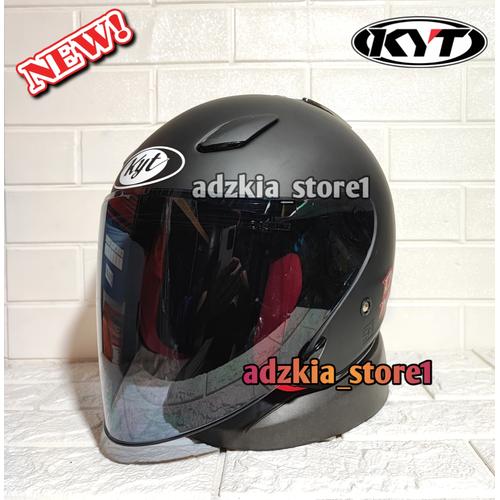 Jual HELM KYT DJ MARU SOLID BLACK DOFT HELEM HALF FACE - STANDAR, M - Kota Tangerang Selatan ...