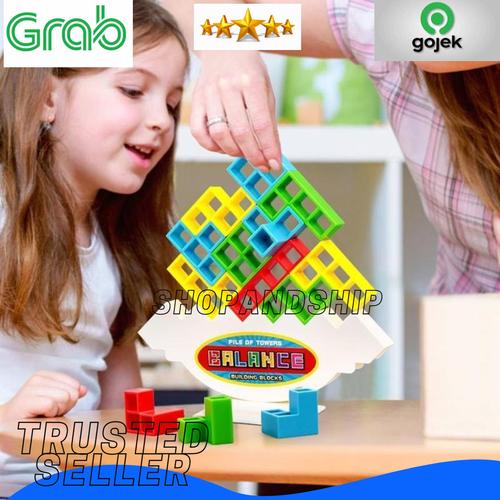 Jual Mainan Balok Keseimbangan Tetra Tower Block Balancing Family Game ...