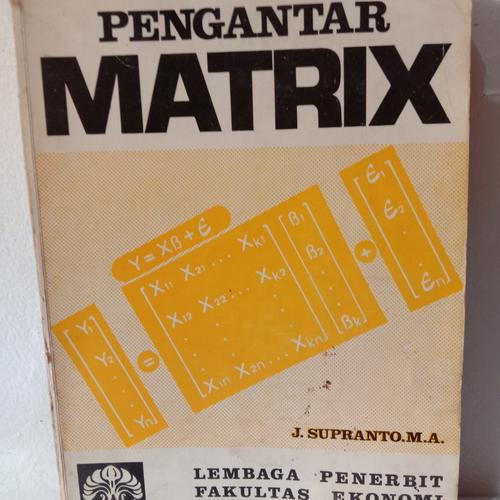 Jual BUKU ORIGINAL - PENGANTAR MATRIX - Kab. Bekasi - Toko Buku Marisa ...