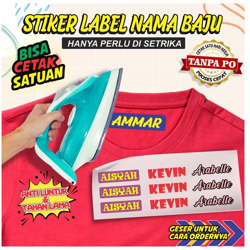 Jual Stiker Sablon Label Nama Kaos / sticker Kain - KOTAK, ISI 1 Pcs ...