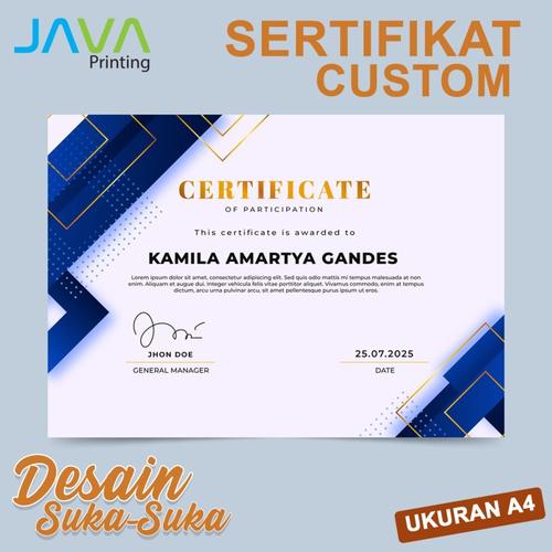 Jual Cetak Sertifikat Custom-POLY-EMBOS-HOTPRINT-Cetak Piagam-r-A4 ...
