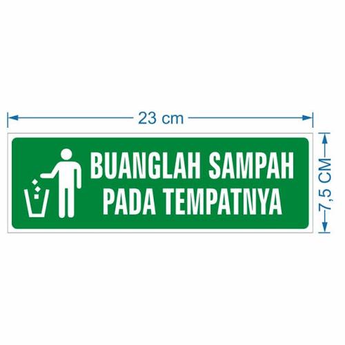 Jual stiker buanglah sampah pada tempatnya stiker tulisan tempat sampah ...