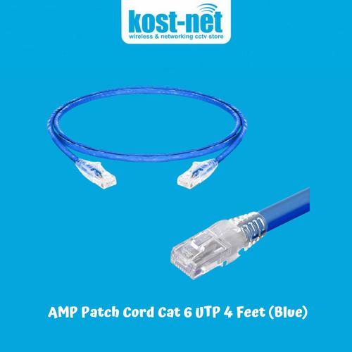 Jual AMP Patch Cord Cat 6 UTP 4 Feet (Blue) - Kab. Sleman - Kost-net ...
