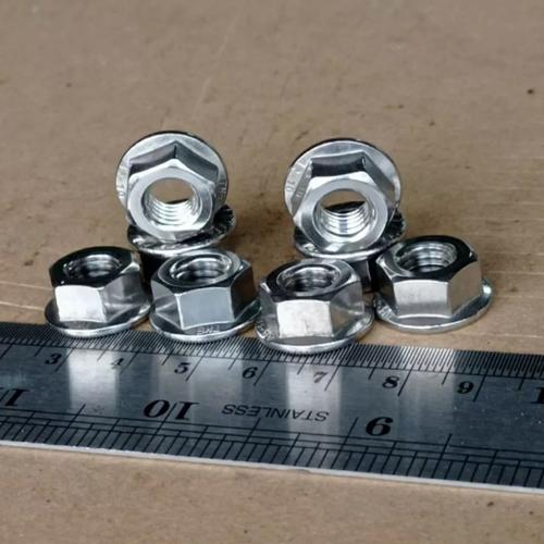 Jual Flange Nut / Mur Flange M6 Drat 1.0 Kunci 10 Stainless Steel 304 ...
