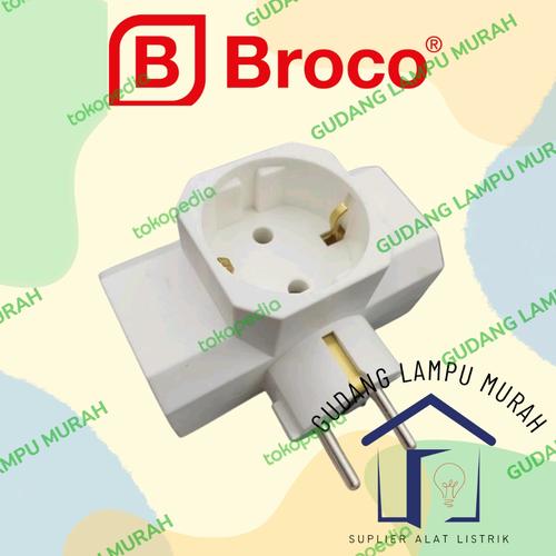 Jual T Adre Broco / Broco T arde Persegi/ Colokan 3 Lubang Broco - Kota ...