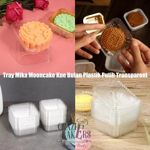 Jual Tray Mika Mooncake Kue Bulan Plastik Putih Transparent - 100 g ...
