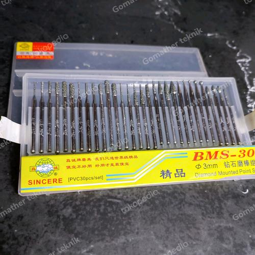 Jual Mata Bor Tuner Set 3 m 30 pcs Mata Bor Intan BMS Original Mauted ...