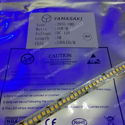 Jual Lampu LED strip Yamasaki type 2835/4000K Natural white 240 mata Led - Kuning 3000k ...