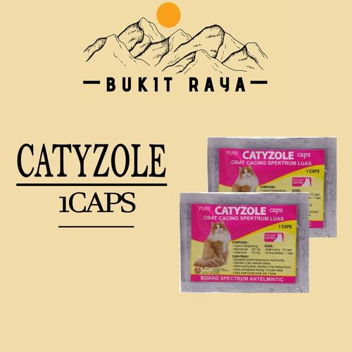 Jual CatyZole Caps Obat Cacing Kucing Spektrum Luas Infeksi Cacing ...