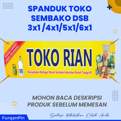 Jual SPANDUK TOKO SEMBAKO - BANNER TOKO SEMBAKO - Standard 3x1 - Kota ...