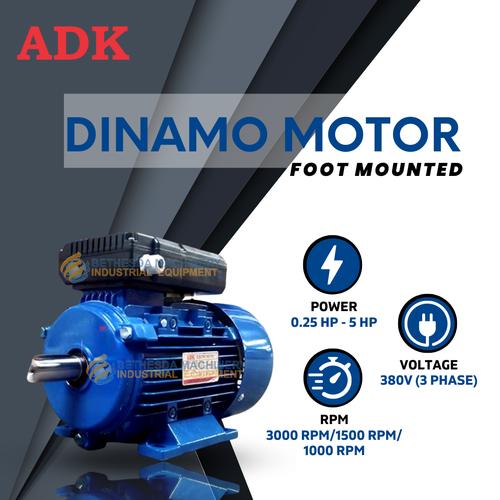 Jual Motor Listrik / Dynamo ADK 3phase 5.5 HP 7,5hp 10 hp B3 - 3000RPM ...