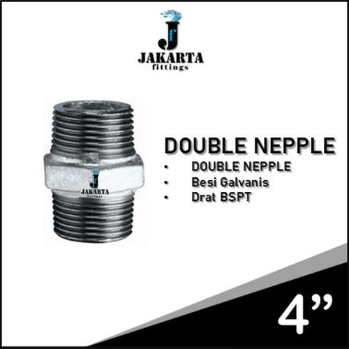 Jual DOUBLE NEPPLE PIPE PIPA BESI GALV DRAT BESI BSPT 4" 5" 6" - SIZE 4 ...