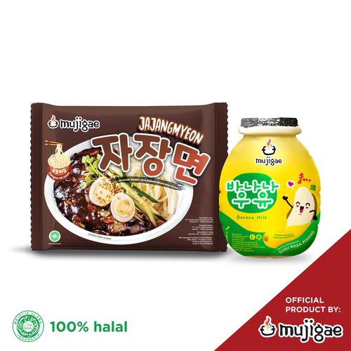 Promo BUNDLE Mujigae Jajangmyeon 265gr + Mujigae Banana Milk Ori 250 mL ...