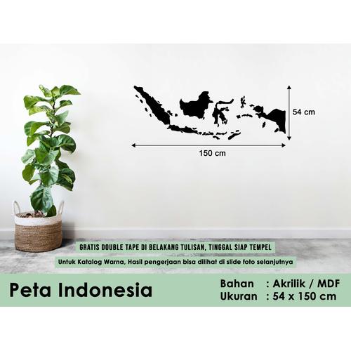 Jual Peta indonesia - lebar 150 cm - Akrilik / MDF - Akrilik Gold ...