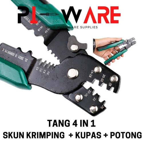 Jual Tang Multifungsi 4 in 1 Skun Krimping + Kupas Kabel + Potong Kabel ...