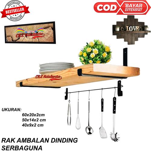 Jual Rak Ambalan Tempel Dinding Rak Dapur Kamar Besi Siku dan Papan ...