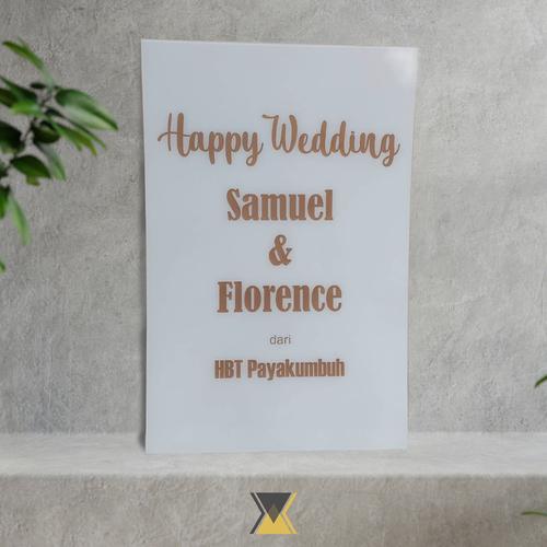 Jual Custom Acrylic Wedding Signage / Grand Opening / Welcome - A4 ...