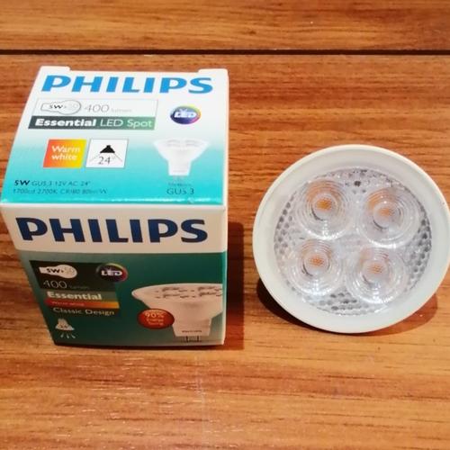 Jual led philips 12v dc ac 5w essential led 12v Tusuk Philips mr16 12v ...