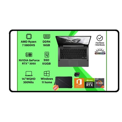 Jual ASUS ROG ZEPHYRUS G14 GA401 RYZEN 7 5800HS 16GB 1TB RTX3050 W10 ...
