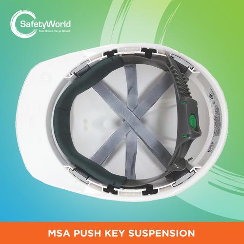 Jual HELEM MSA PUSH KEY PROYEK HELMET SAFETY ORI USA MURAH SET - Putih ...
