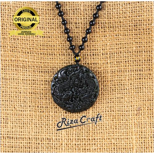 Jual Kalung Batu Alam Terapi Kesehatan Black Jade Hitam Etnik ASLI ...