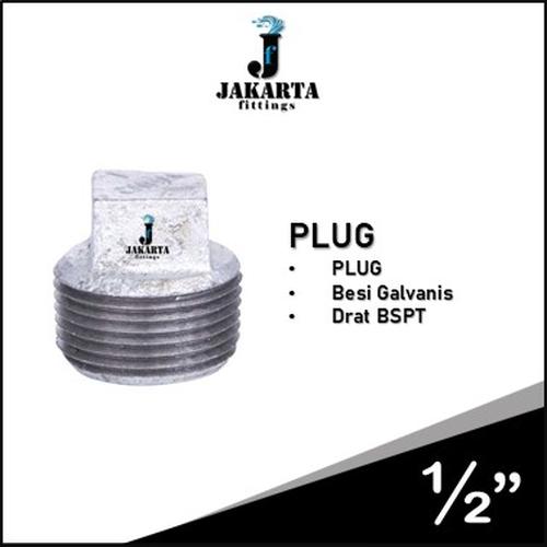 Jual SQUARE PLUG PIPE PIPA BESI GALV DRAT BESI BSPT 1/2"3/4"1"1-1/4" 1 ...