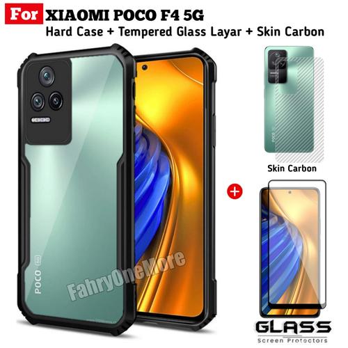 Jual Case Poco F4 5G Fusion Armor Free Screen Dan Garskin List Hitam ...