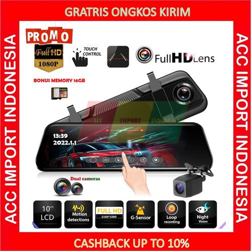 Promo Car Kamera Spion Mobil Depan Belakang Full Screen Touch Dashcam ...