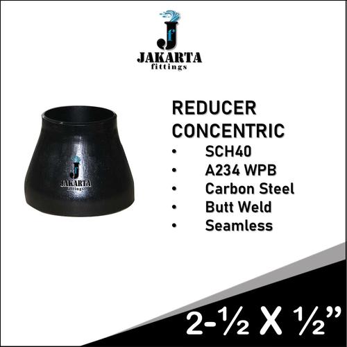 Jual REDUCER CONCENTRIC PIPE PIPA BESI A234 SCH40 BW LAS SIZE 2-1/2" 3 ...