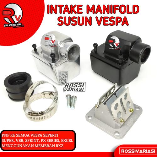 Jual INTAKE MANIFOLD MANIPOL SUSUN VESPA KOMPLIT MEMBRAN RXZ - Fullset ...