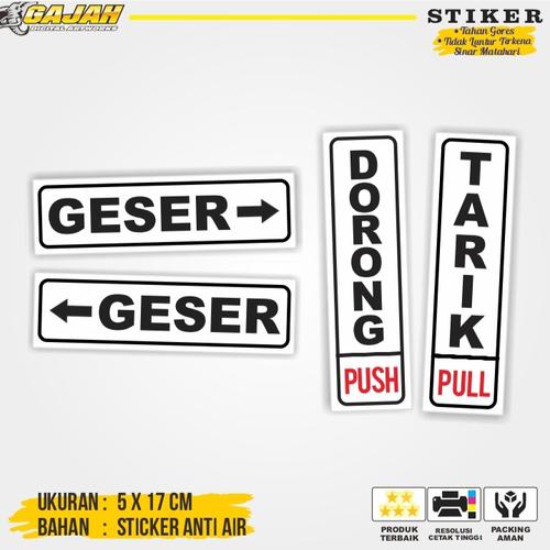 Jual Stiker Dorong - Tarik 1 Set / Stiker Geser / Stiker Tutup Pintu ...