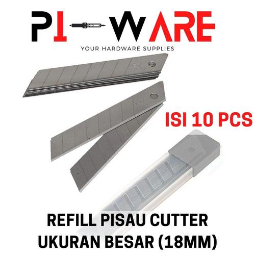 Jual Refill Cutter Blade Ukuran Besar 18mm Isi 10 Pcs - Kota Medan - Pi ...