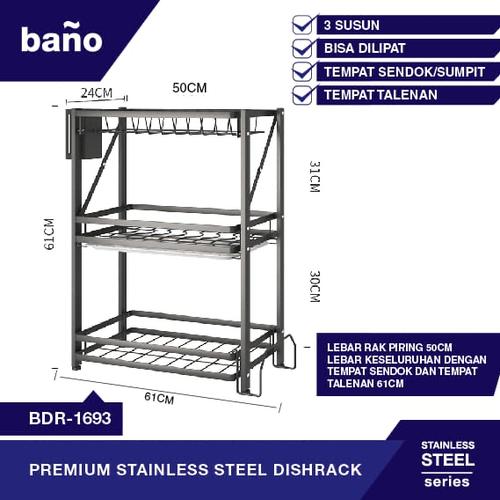Jual Rak piring stainless 3 susun black - Jakarta Pusat - Sarana Jaya ...