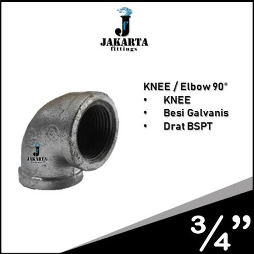Jual Elbow/Knee 90 Pipe Pipa Besi Galvanis Drat Besi 1/2" 3/4" 1" 1-1/4" - 1-1/4" - Kab. Bekasi ...