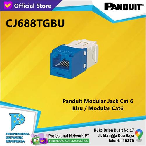 Jual Panduit CJ688TGBU Modular Jack Cat 6 BIRU / Modular Cat6 - Jakarta ...